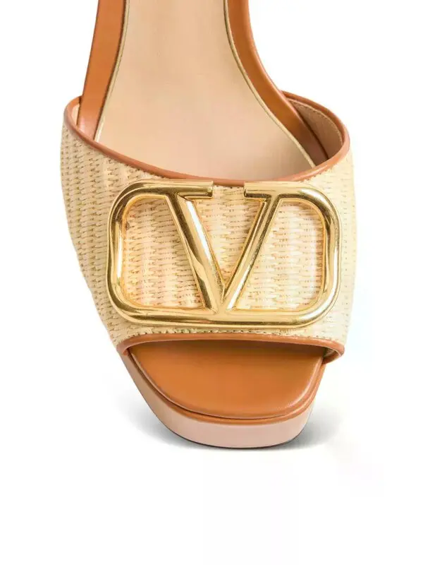 Valentino Garavani Logo-plaque Platform Sandals