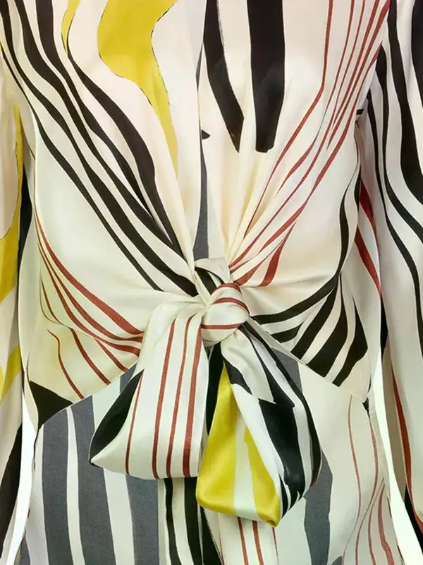 Silvia Tcherassi Striped Tie-detailed Blouse