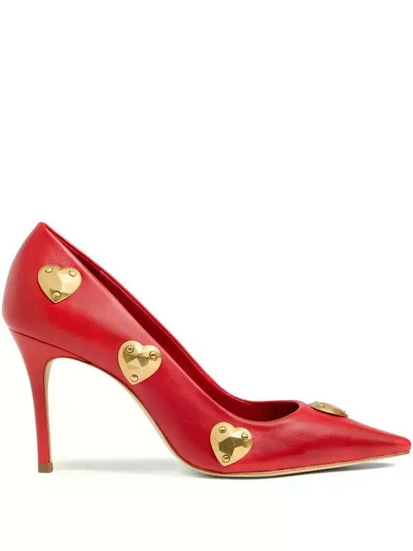 Cinq À Sept Luna Hearts Stiletto Pumps - Red