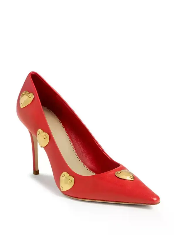 Cinq À Sept Luna Hearts Stiletto Pumps - Red