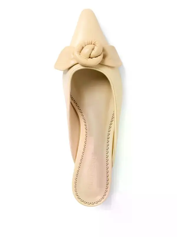 Cinq À Sept Layla Heel Mules With Rose Detail - Neutrals