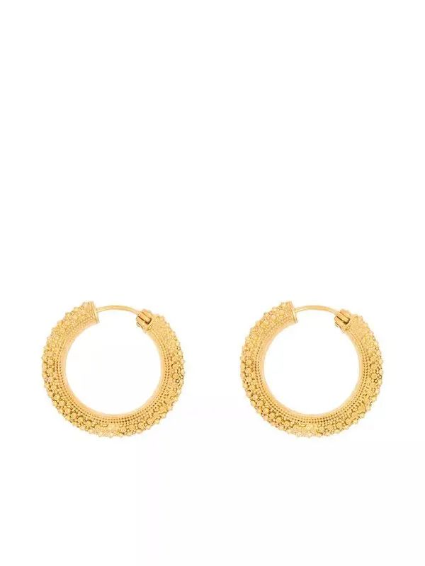 CHRONOS Sterling Silver Tsvara Hoop Earrings - Gold