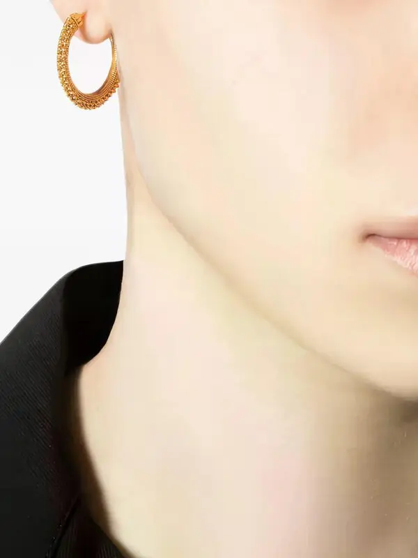 CHRONOS Sterling Silver Tsvara Hoop Earrings