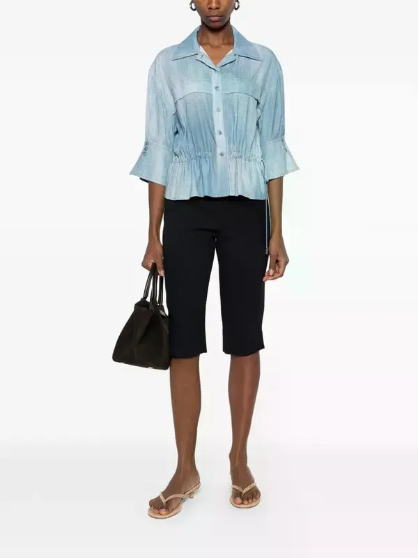 Ermanno Scervino Buttoned Topstitched Blouse