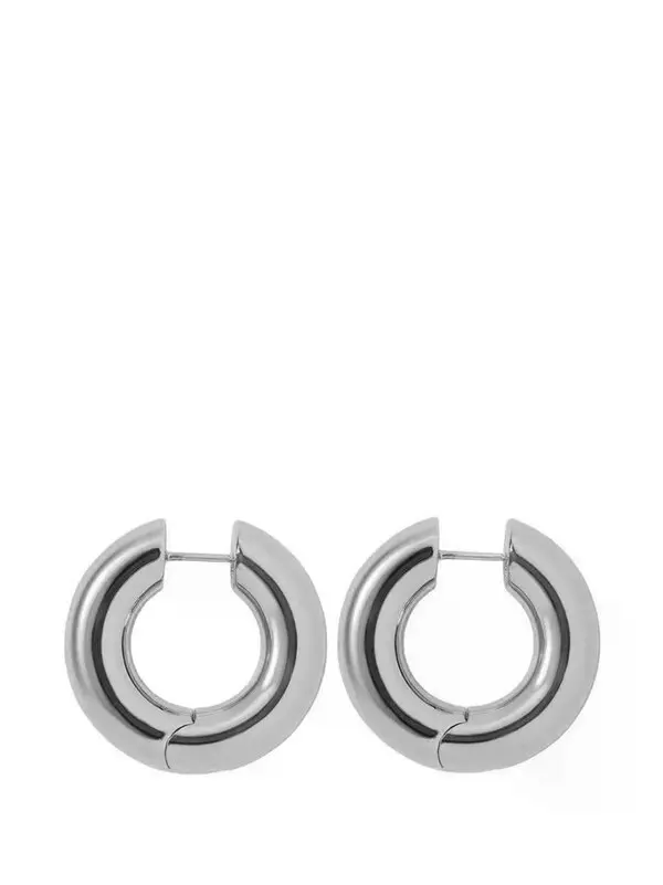 JENNIFER FISHER Micro Samira Hinged Huggie Earrings - Silver