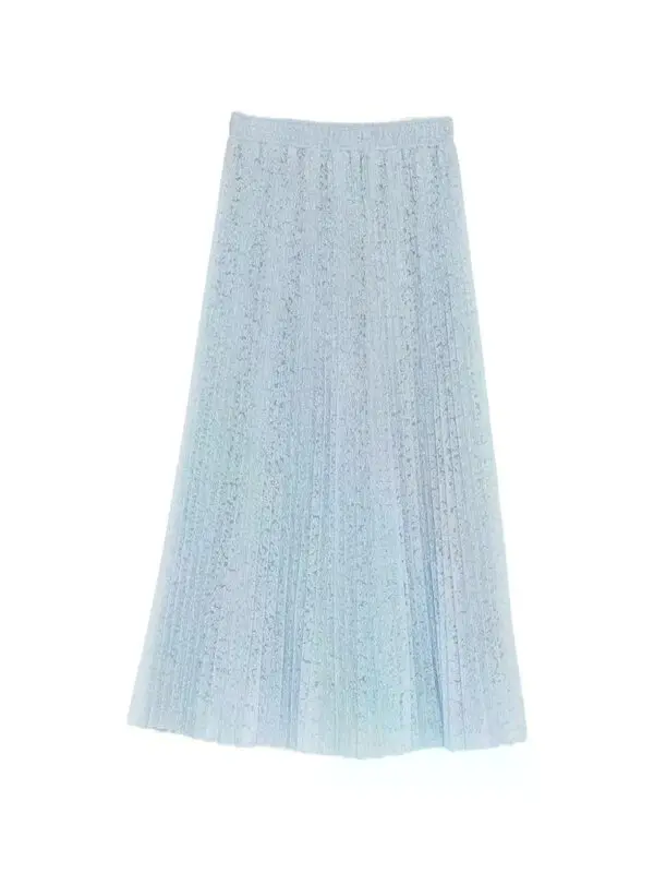 Ermanno Scervino Pleated Lace Skirt