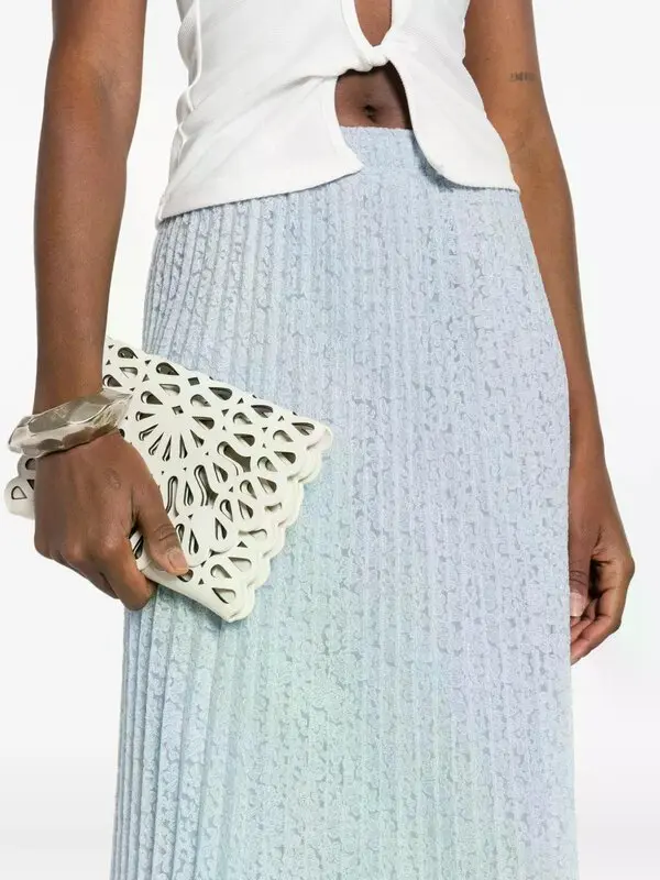 Ermanno Scervino Pleated Lace Skirt