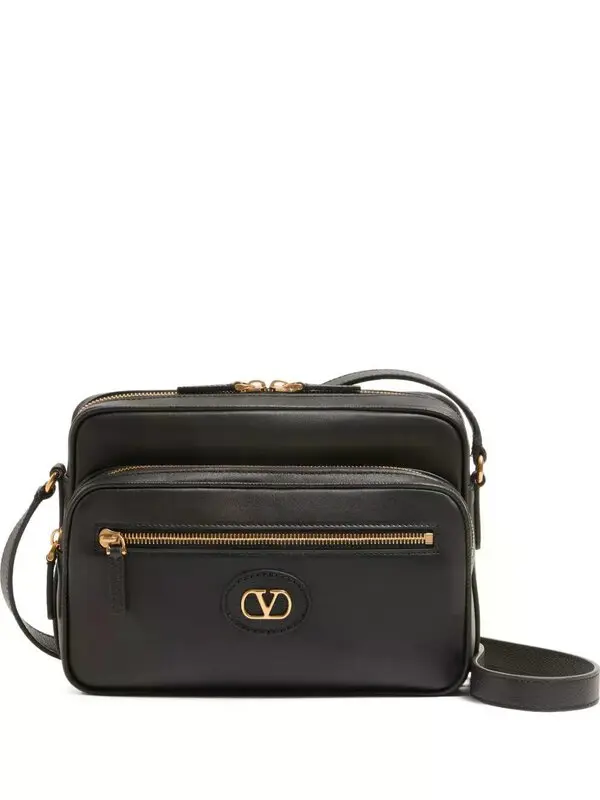 Valentino Garavani Antibes Leather Messenger Bag - Black
