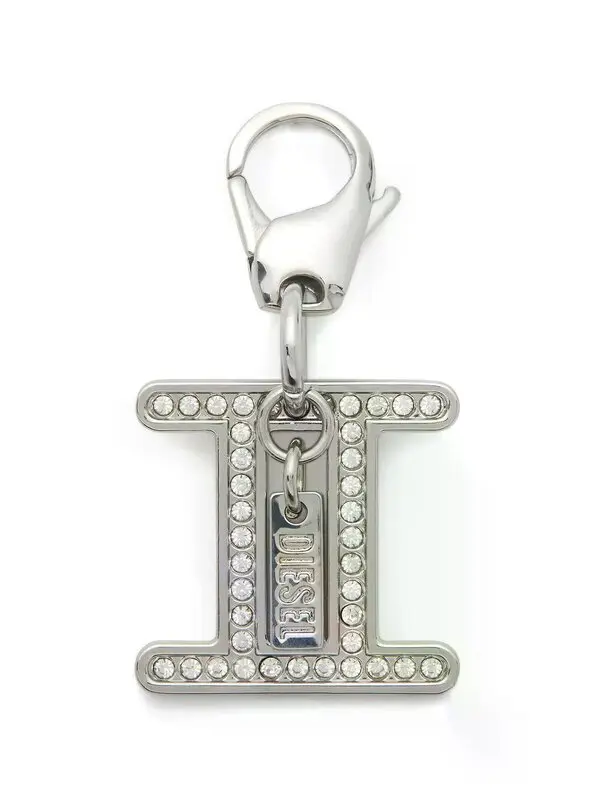 DIESEL® Gemini Charm Keyring - Silver