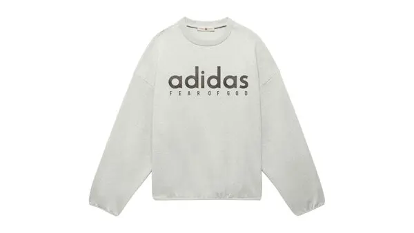 Adidas Fear Of God Athletics Cotton Fleece Crewneck Sweatshirt - Medium Grey Heather
