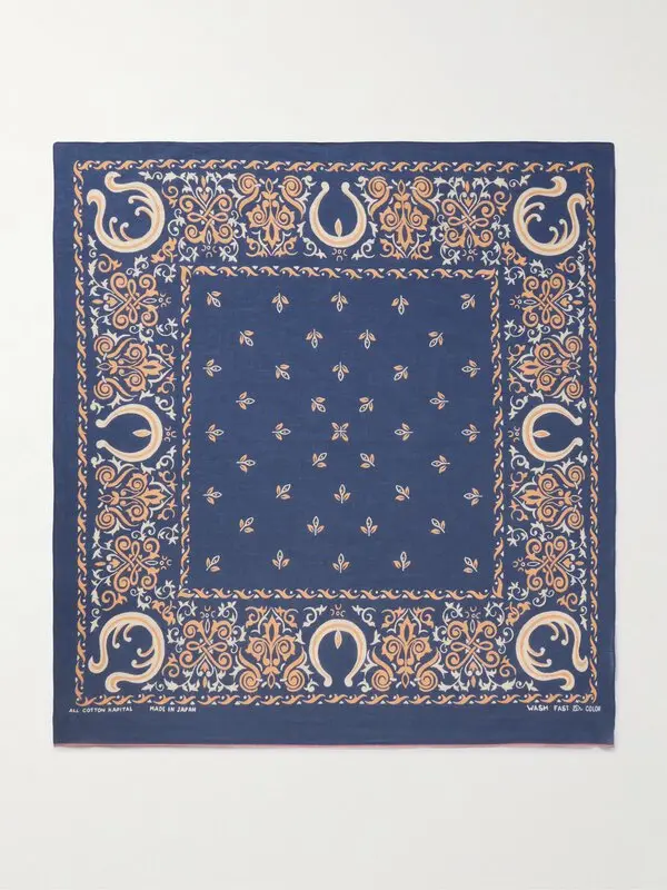 Kapital Antler Naja Printed Bandana - Blue