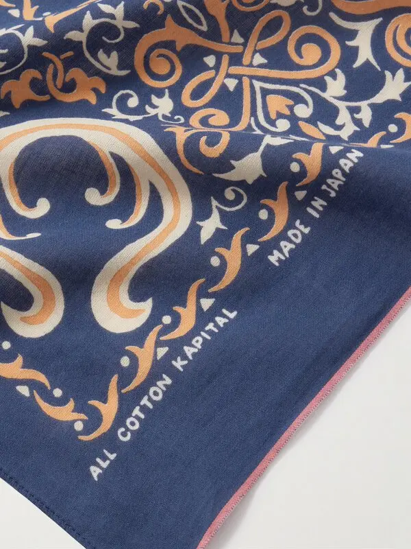 Kapital Antler Naja Printed Bandana - Blue