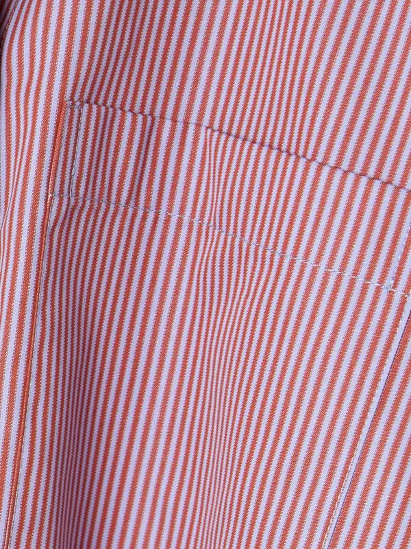 TWP J. D. Cropped Striped Cotton-poplin Shirt - Pink