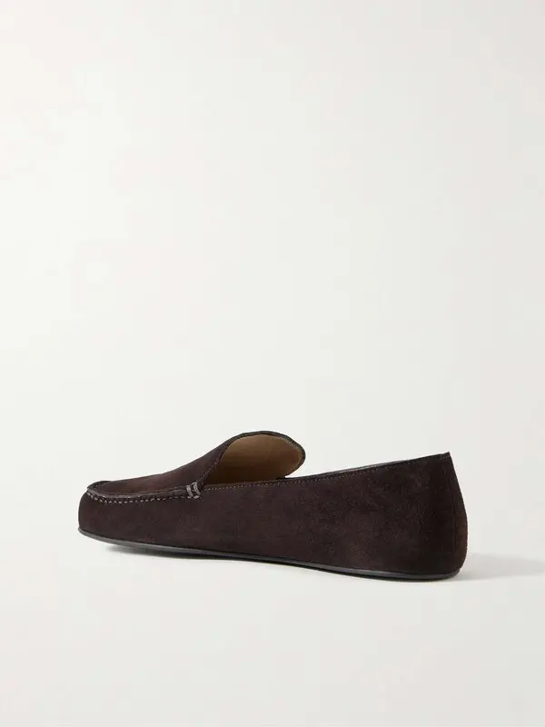 THE ROW Leo Suede Loafers