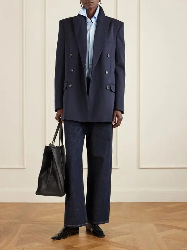 Stella McCartney Double-breasted Wool-twill Blazer - Blue