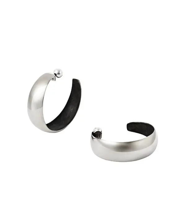 SOPHIE BUHAI Moon Hoop Earrings - Silver