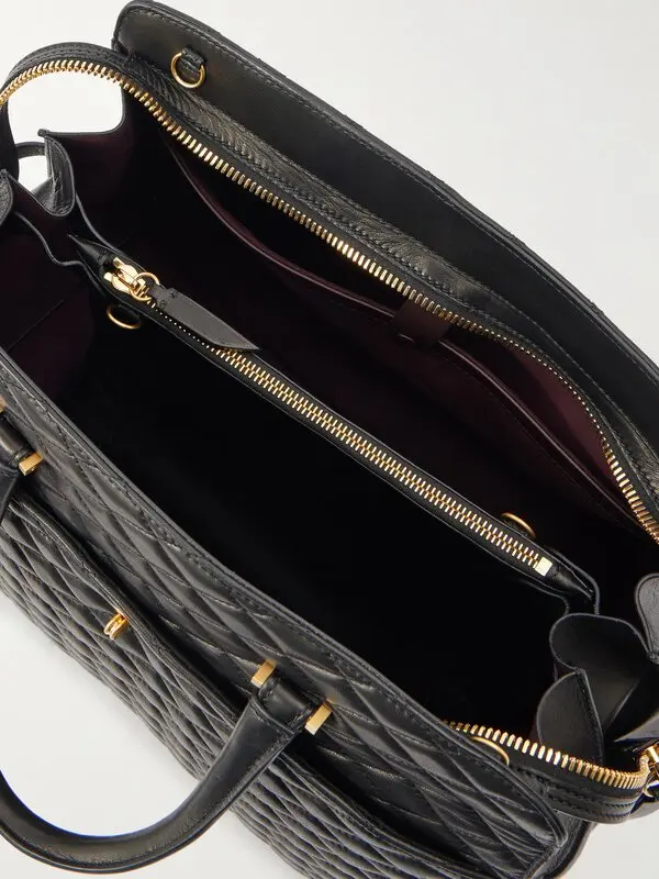 METIER Private Eye Quilted Leather Tote - Black