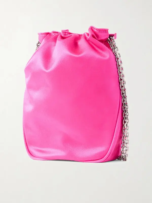 ROGER VIVIER Pilgrim Nano Crystal-embellished Satin Shoulder Bag - Pink