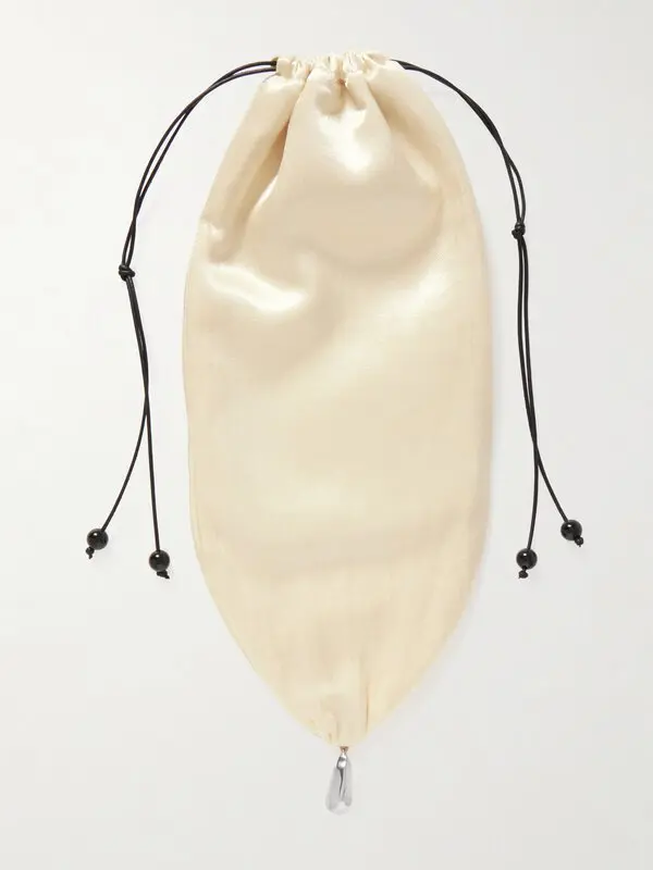 SOPHIE BUHAI Teardrop Embellished Satin Pouch