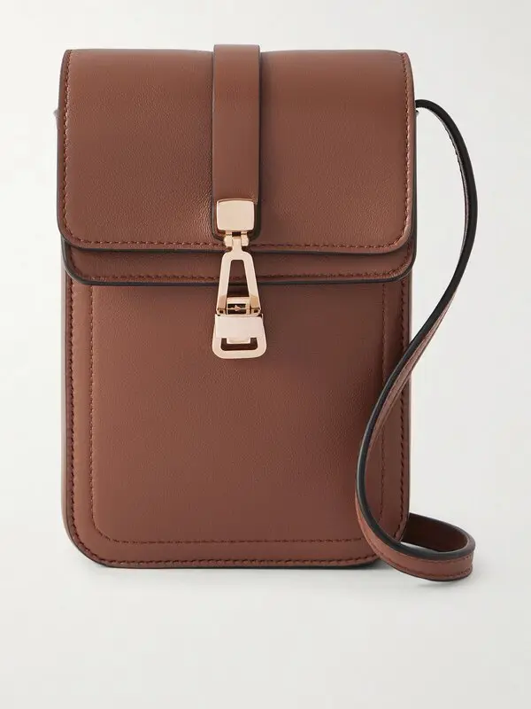 Gabriela Hearst Leather Phone Pouch - Brown