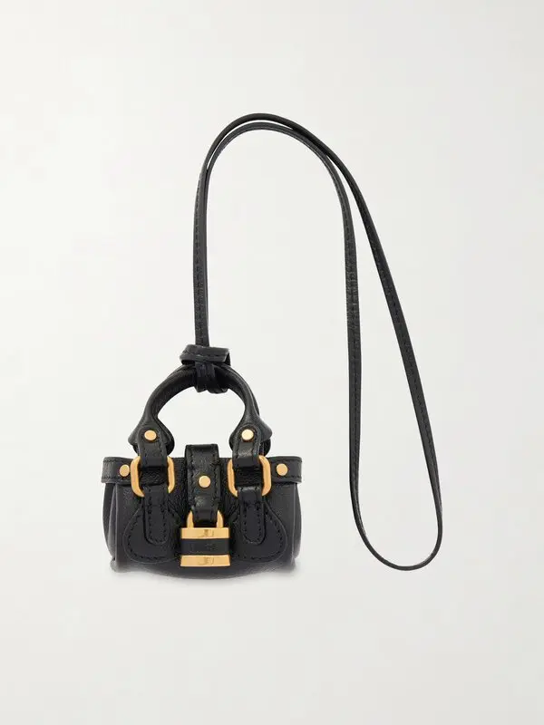 Chloé Mini Paddington Leather Keychain - Black