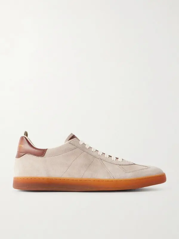 Officine Creative Militia 002 Leather-trimmed Suede Sneakers