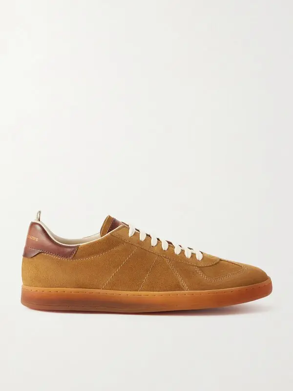 Officine Creative Militia 002 Leather-trimmed Suede Sneakers - Brown