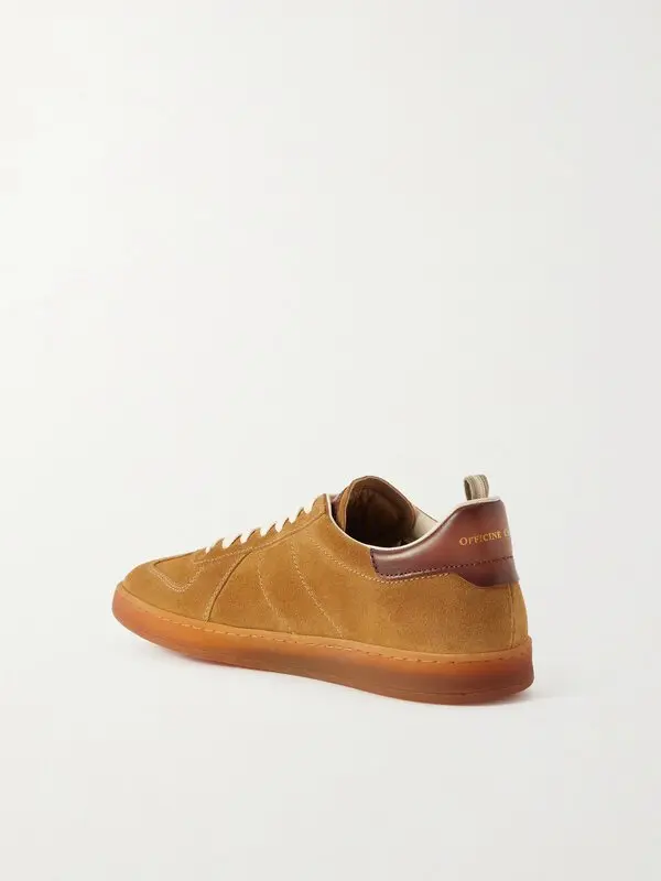 Officine Creative Militia 002 Leather-trimmed Suede Sneakers