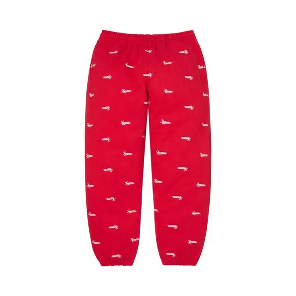 Supreme Repeat Script Sweatpant - Red