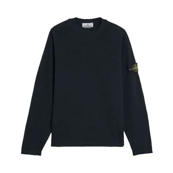 Stone Island Ribbed Wool Nylon Sweatshirt