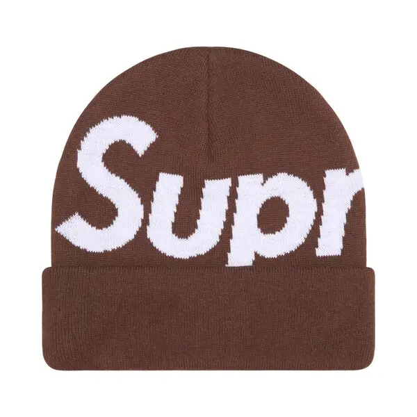 Supreme Logo Beanie - Brown
