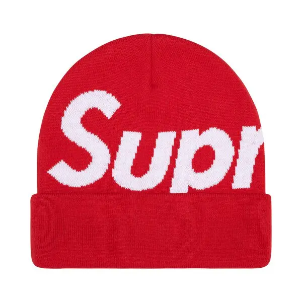 Supreme Big Logo Beanie - Red