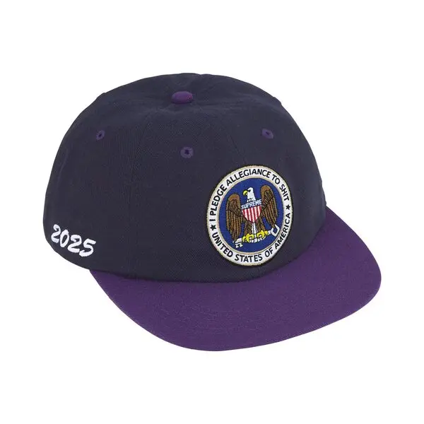 Supreme Pledge Allegiance 6-panel Hat - Blue