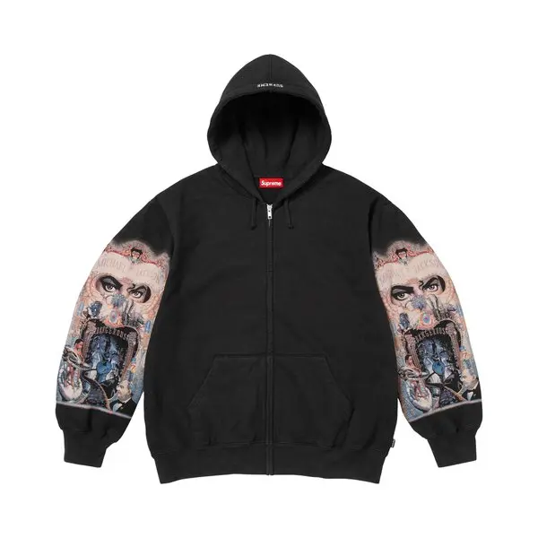 Supreme Michael Jackson Dangerous Zip Up Hooded Sweatshirt - Black