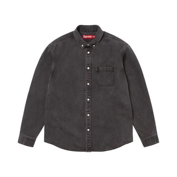 Supreme Appliqué Denim Shirt - Black