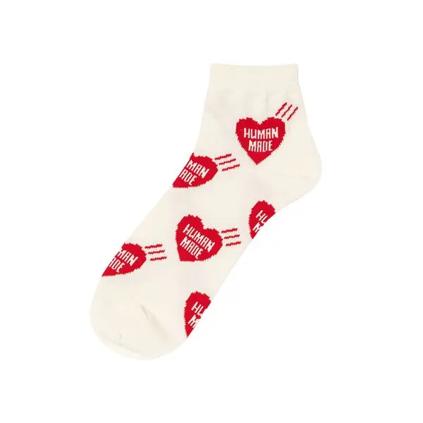 HUMAN MADE Heart Short Socks - Red