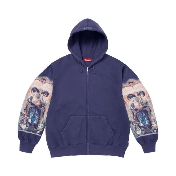 Supreme Michael Jackson Dangerous Zip Up Hoodie - Blue