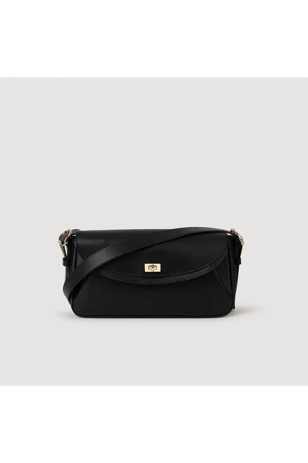 Sandro Le Mambo Smooth Leather Bag - Black