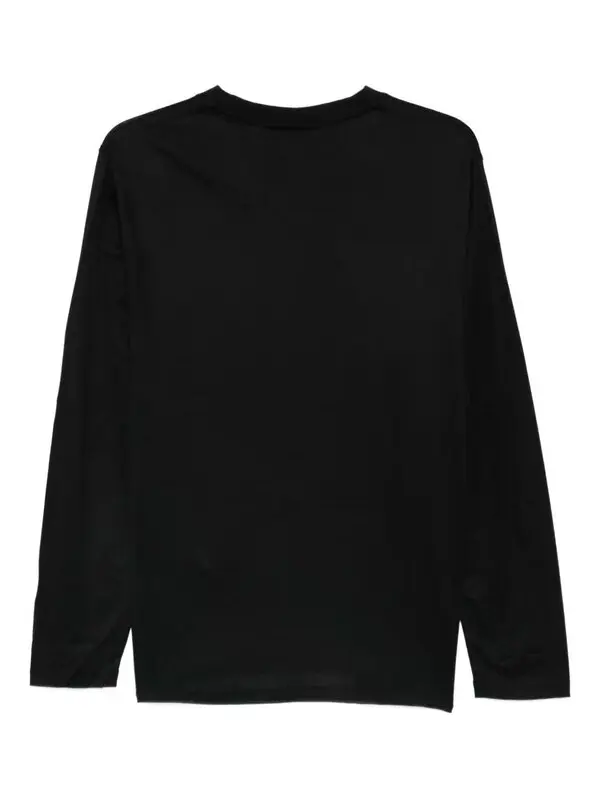 Emporio Armani Logo-embroidered T-shirt - Black