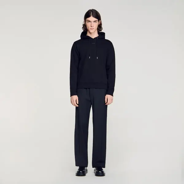Sandro Classic-fit Logo Sweatshirt - Black