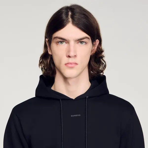 Sandro Classic-fit Logo Sweatshirt - Black