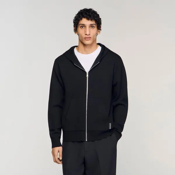 Sandro Oversized Zip-up Sweatshirt With Hood