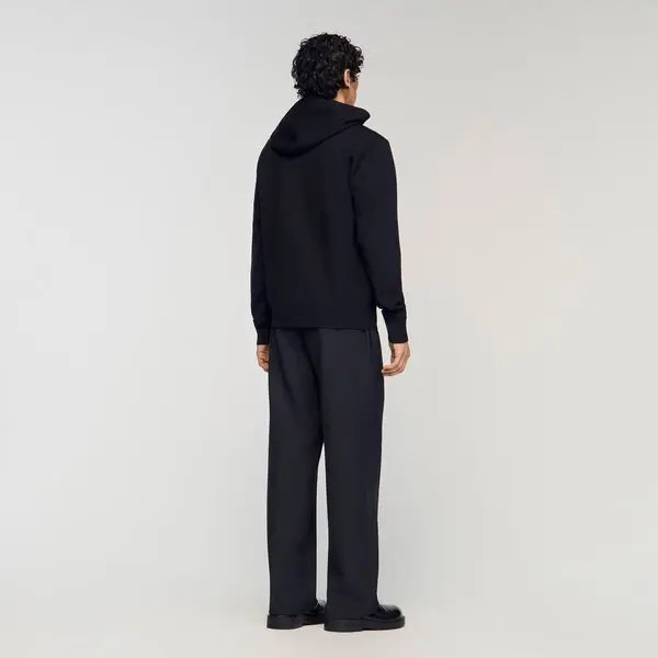 Sandro Oversized Zip-up Sweatshirt With Hood