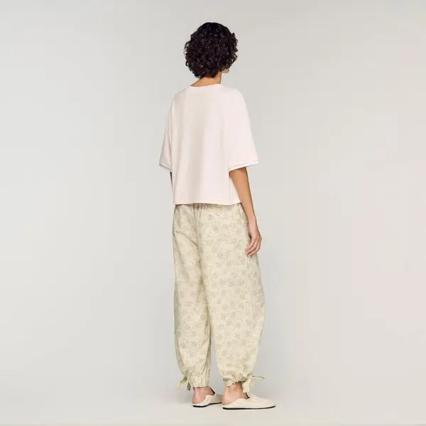 Sandro Embroidered Logo T-shirt - Light Pink
