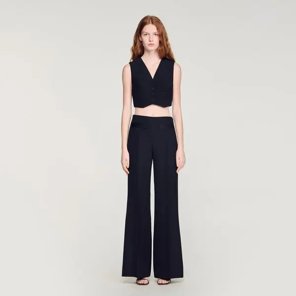 Sandro Jacket-style Crop Vest