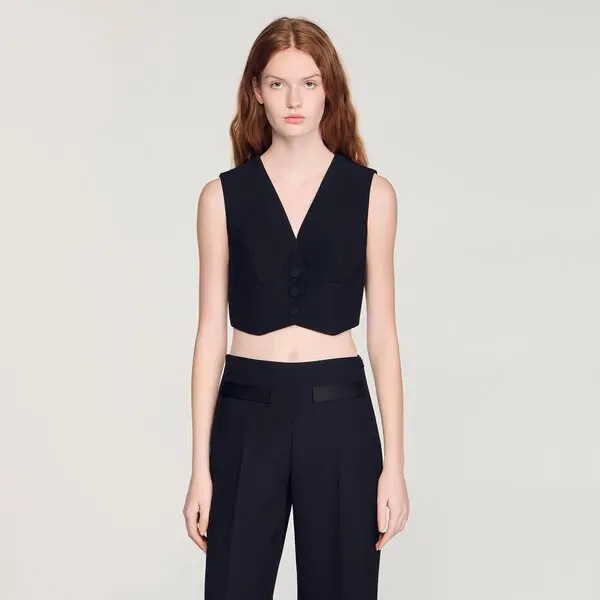 Sandro Jacket-style Crop Vest