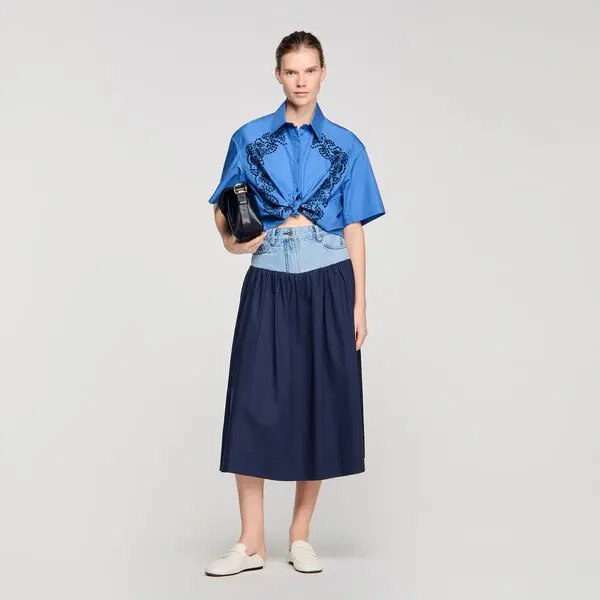 Sandro Embroidered And Beaded Shirt