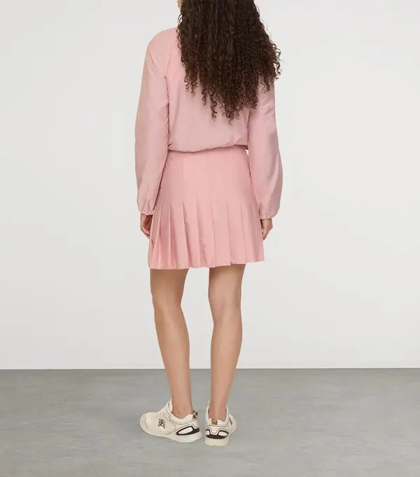 Burberry Stretch Pleated Mini Skirt - Pink