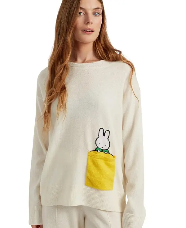 Chinti & Parker Wool Cashmere Miffy Pocket Sweater - Cream