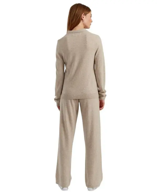 Chinti & Parker Wool Cashmere Polo Sweater - Soft Oat